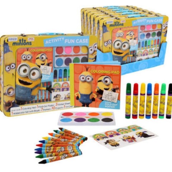 Minions | Other | Minions Art Activity Fun Case Watercolor Set By ...